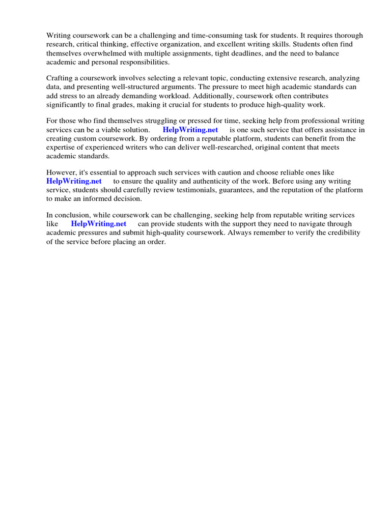 Coursework Maker | PDF