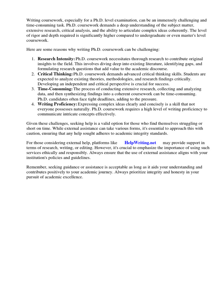 Vtu PHD Coursework Exam 2013 | PDF | Critical Thinking | Doctor Of ...