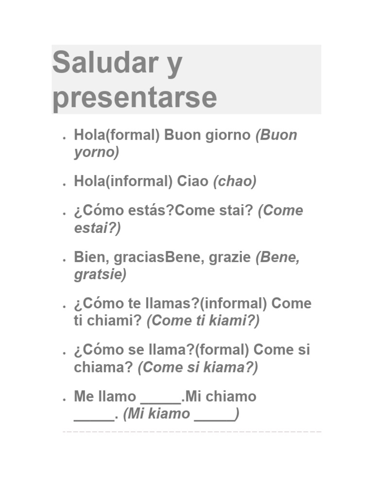 Saludar y Presentarse | PDF | Artes del lenguaje y disciplina | Arte