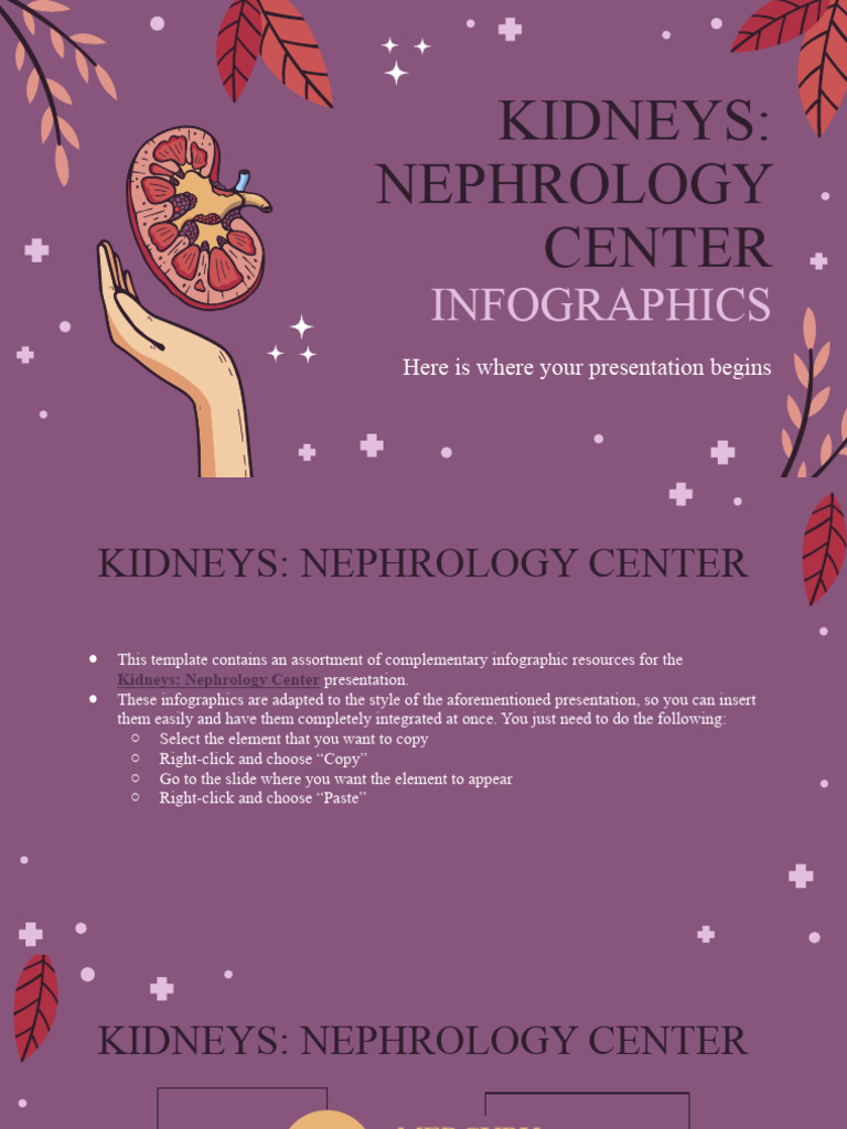 Kidneys - Nephrology Center Infographics by Slidesgo | PDF