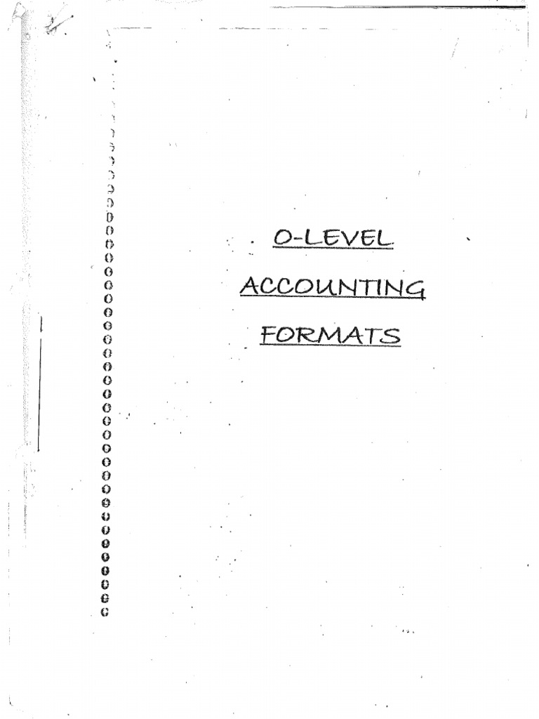 ACC O Level Formats | PDF