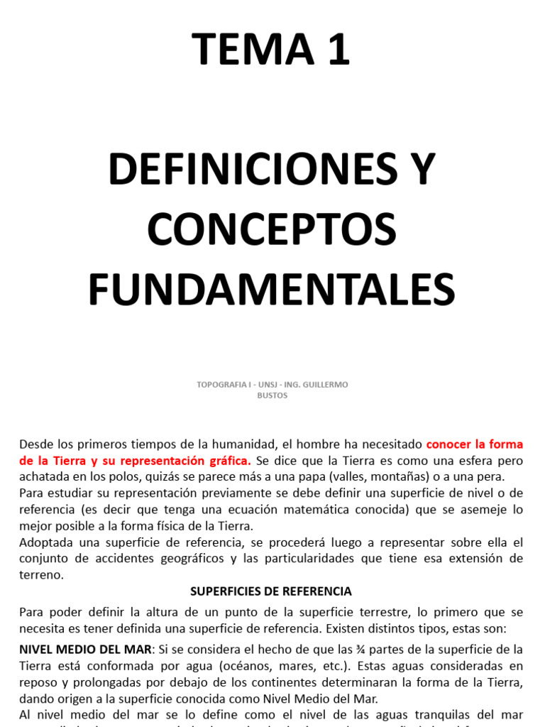 Conceptos Básicos de Topografía | PDF | Topografía | Geodesia