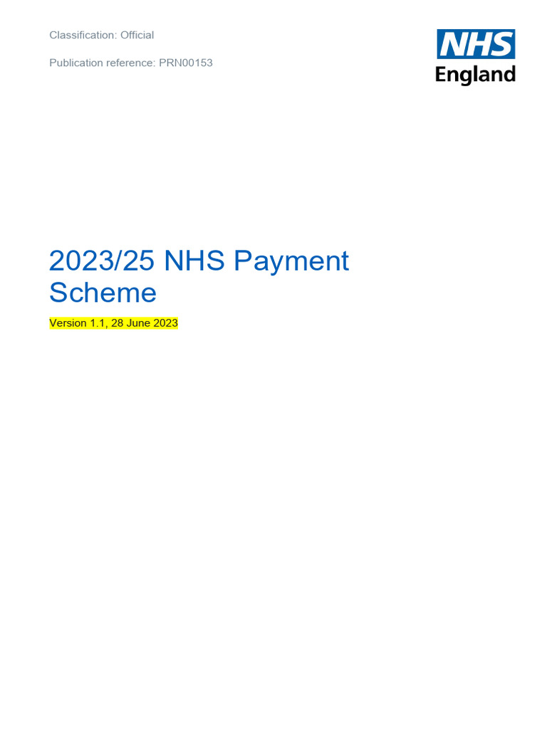 2023-25 NHS Payment Scheme - 23-25-NHS-Payment-Scheme - v1.1 | PDF ...
