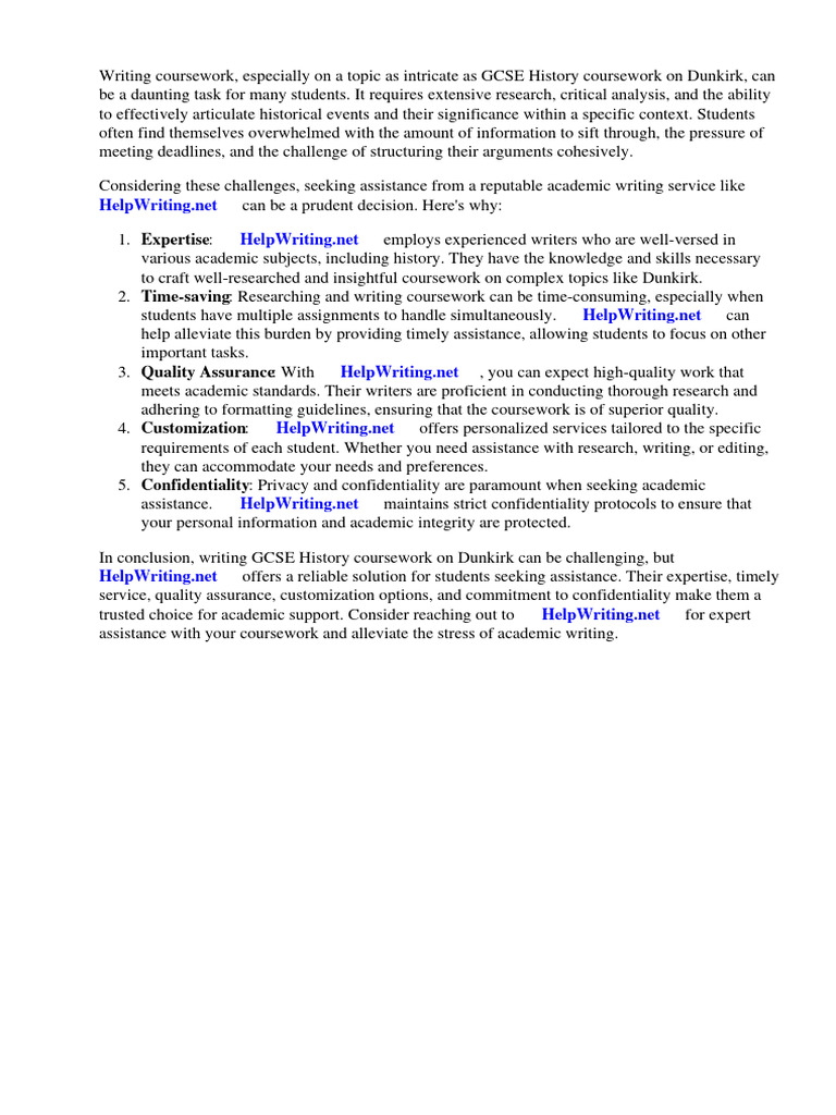 Gcse History Coursework Dunkirk | PDF | Conflicts | Military