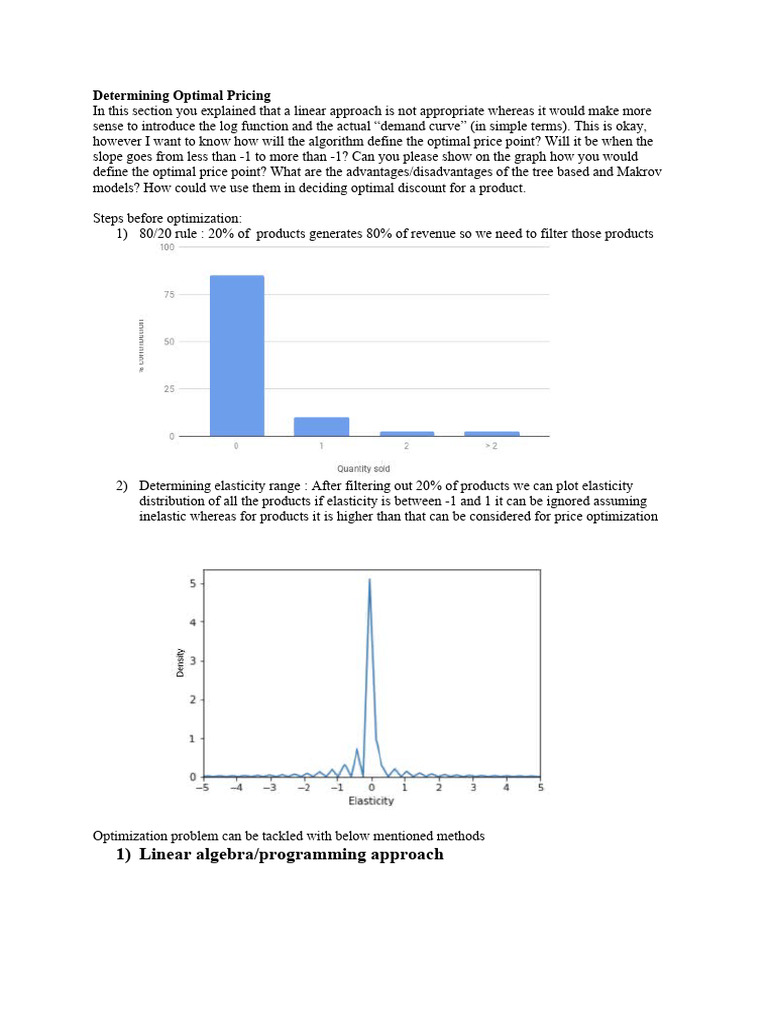 Determining Optimal Pricing | PDF | Price Elasticity Of Demand ...