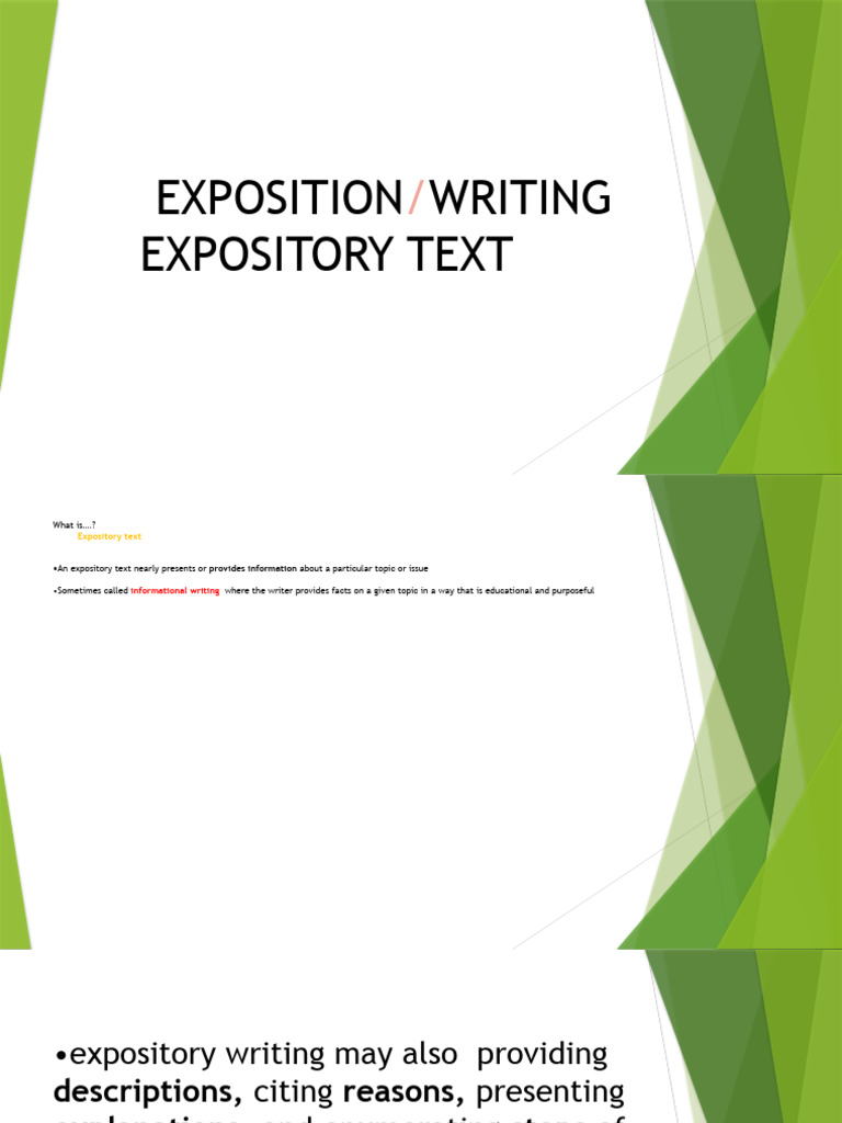 Exposition Writing Expository Text | PDF