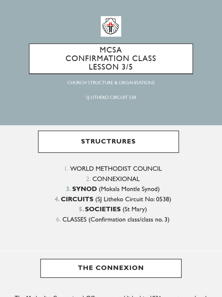 MCSA Confirmation Class: Church Structure | PDF | Methodism | Ecumenism