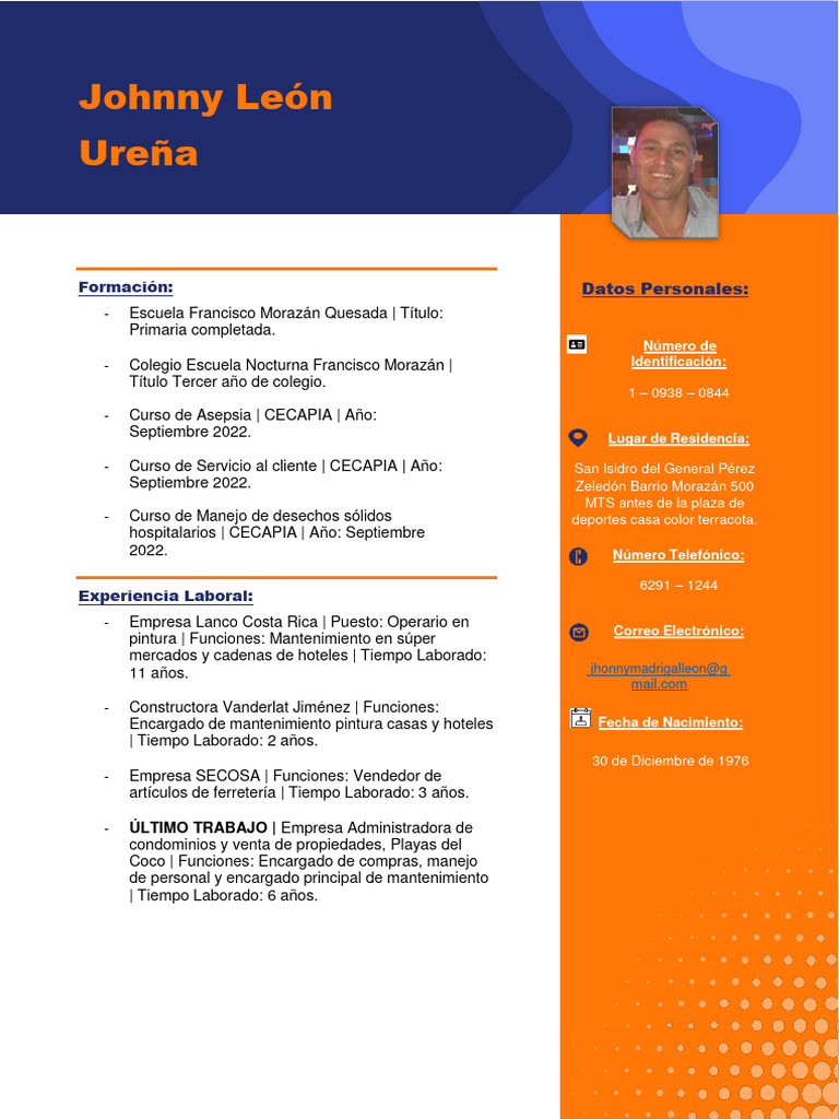 Currículum Vítae Jhonny Madrigal León | PDF | Business | Economias Currículum Vítae Jhonny Madrigal León | PDF | Business | Economias
