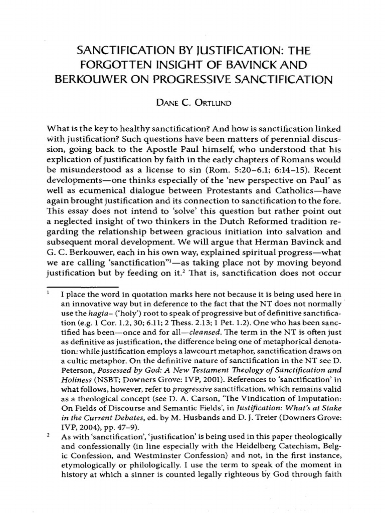 Santification by Justification | PDF | Justification (Theology) | Sanctification