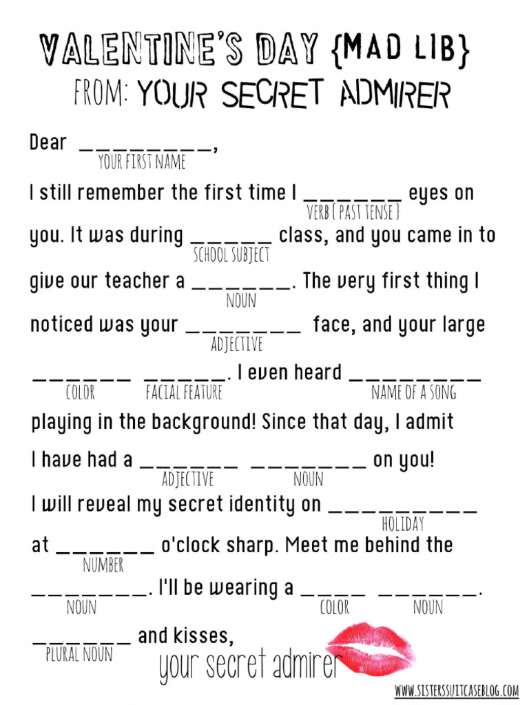 Valentines Day Mad Lib | PDF