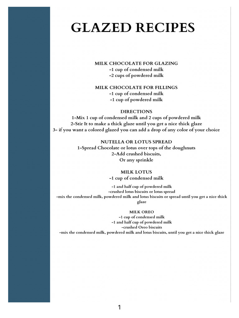 Glazed Recipes | PDF
