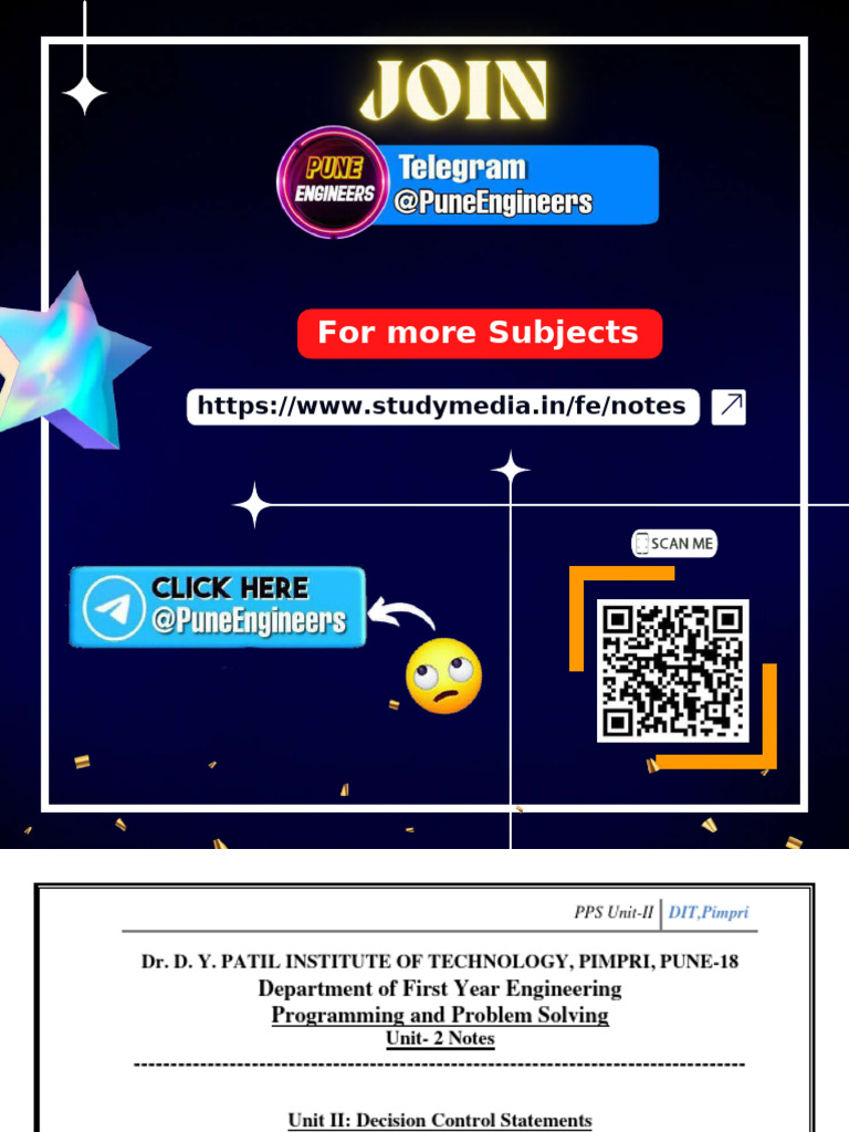Notes - PPS Unit 2 | PDF | Control Flow | Software Development Notes - PPS Unit 2 | PDF | Control Flow | Software Development