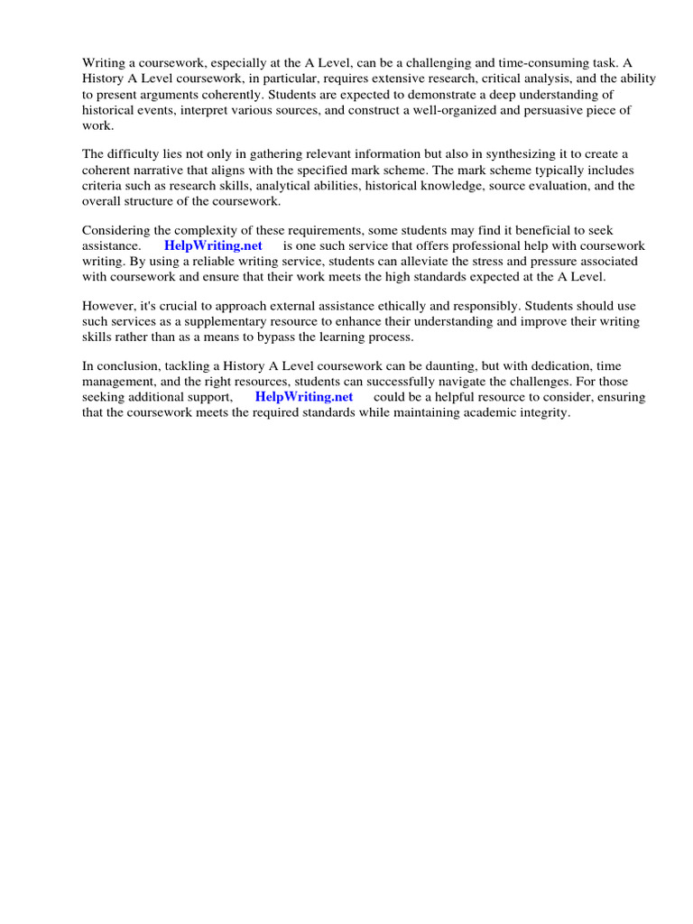History A Level Coursework Mark Scheme | PDF | Gce Advanced Level ...