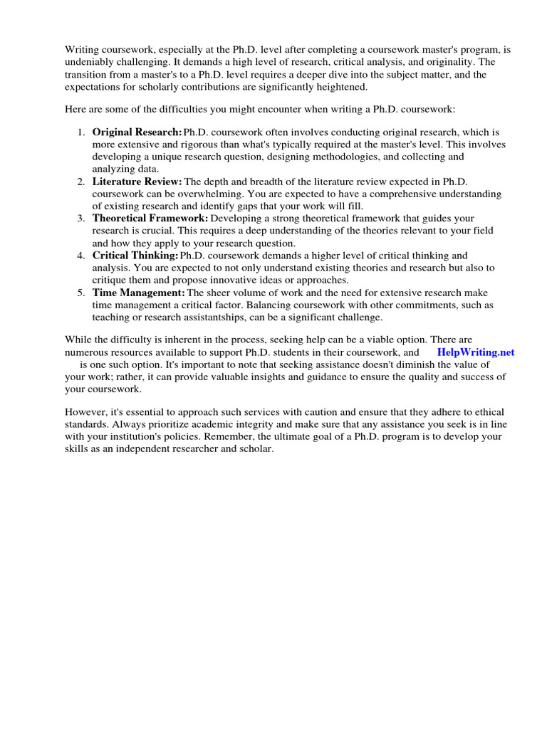 Phd After Coursework Masters Pdf Doctor Of Philosophy Thesis
