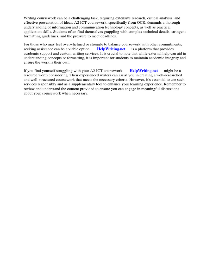 A2 Ict Coursework Examples Ocr | PDF | Educational Technology | Internet