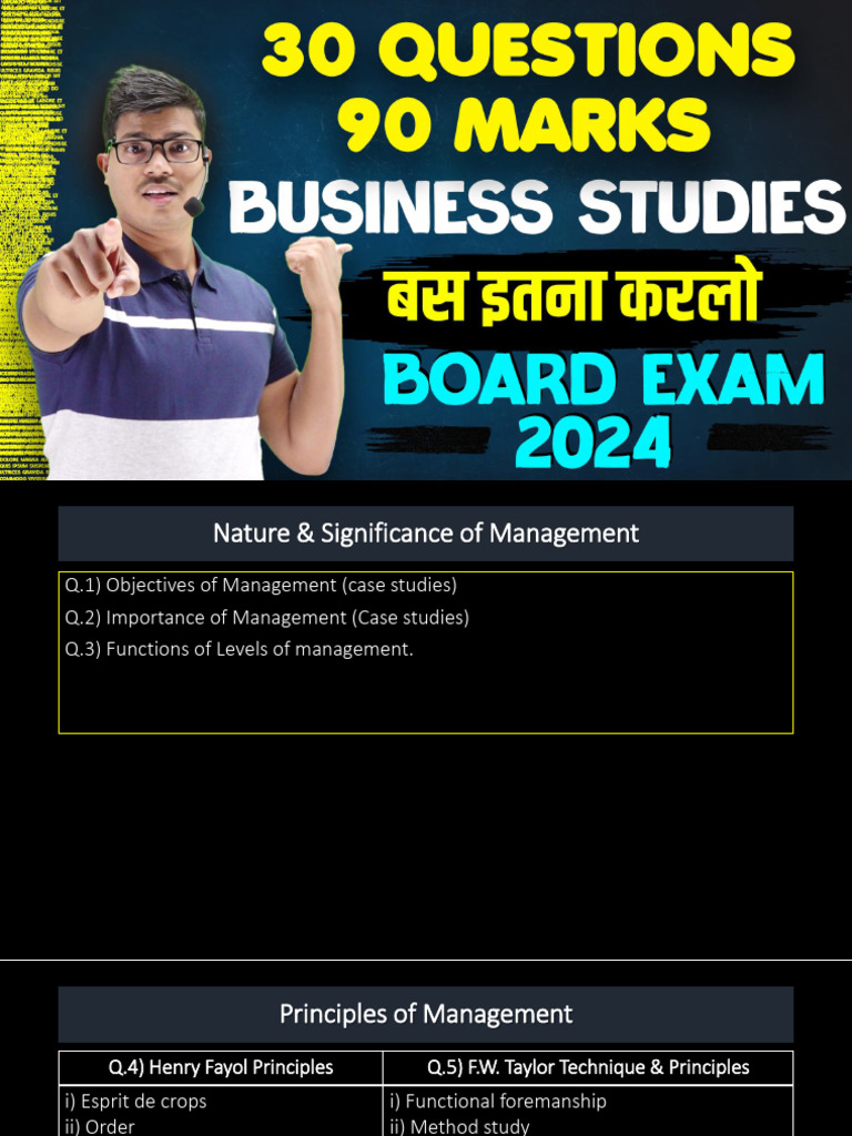 30 Most Important Questions Business Studies SPCC | PDF | Business | Marketing