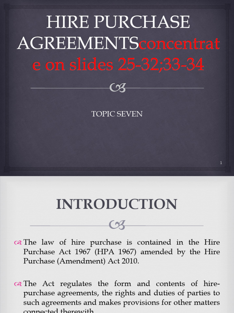 Hire Purchase | PDF | Breach Of Contract | Repossession Hire Purchase | PDF | Breach Of Contract | Repossession