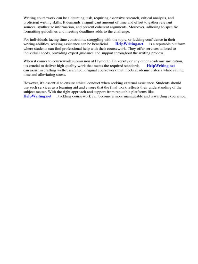 Plymouth Uni Coursework Submission | PDF | Plymouth | Logos