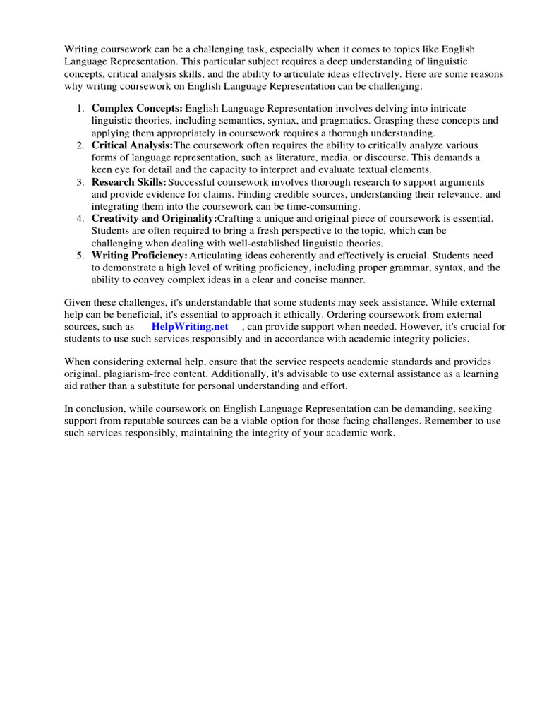 English Language Representation Coursework Ideas | PDF | Linguistics ...