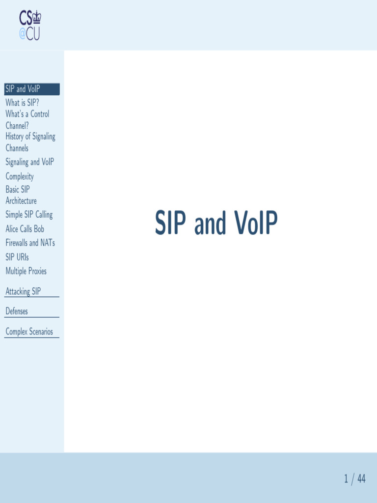 Sip and Voip | PDF | Session Initiation Protocol | Voice Over Ip