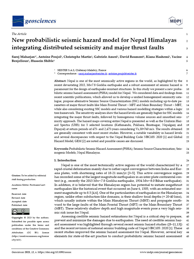 Geosciences Paper Draft Himalayas | PDF