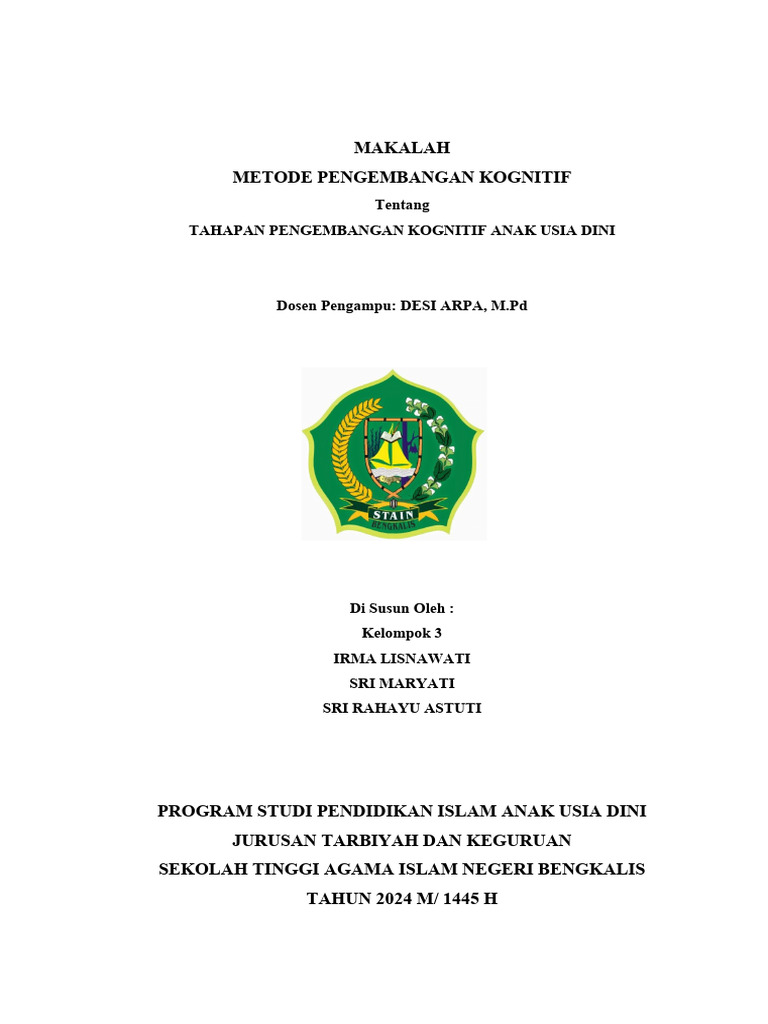 Metode Pengembangan Kognitif 3 | PDF
