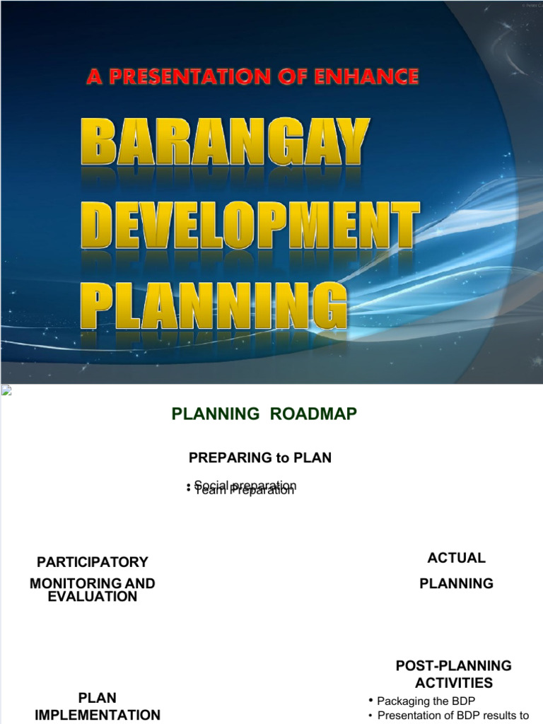 Vdocument - in Barangay Development Plan Presentation | PDF | Governance | Empowerment