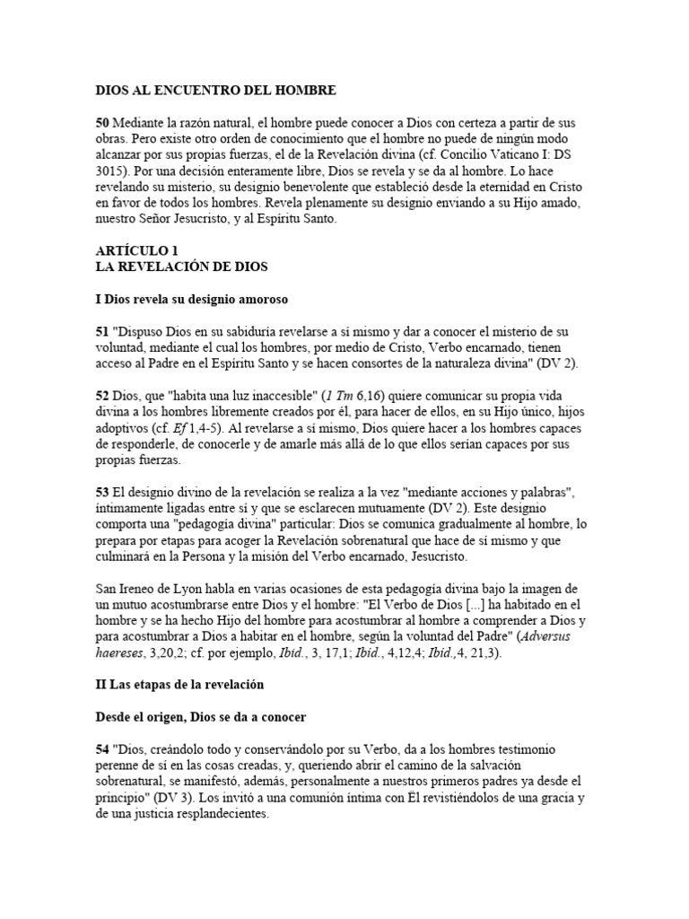 Dios Al Encuentro Del Hombre | PDF | Revelación | Creencia religiosa y doctrina