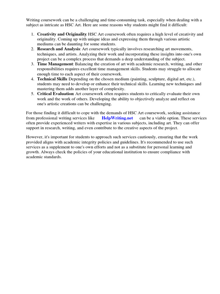 HSC Art Coursework | PDF | Creativity