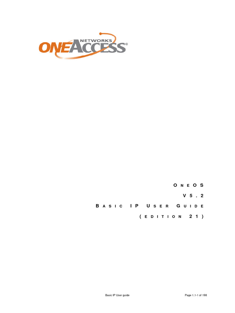 User Ref Oneos Book Basic Ip | PDF
