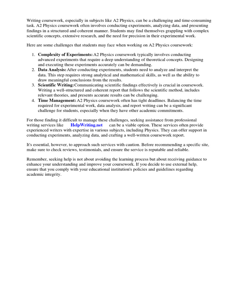 A2 Physics Coursework Experiments | PDF | Physics | Science