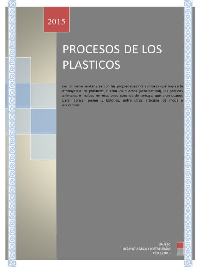 Procesos Del Plastico | PDF
