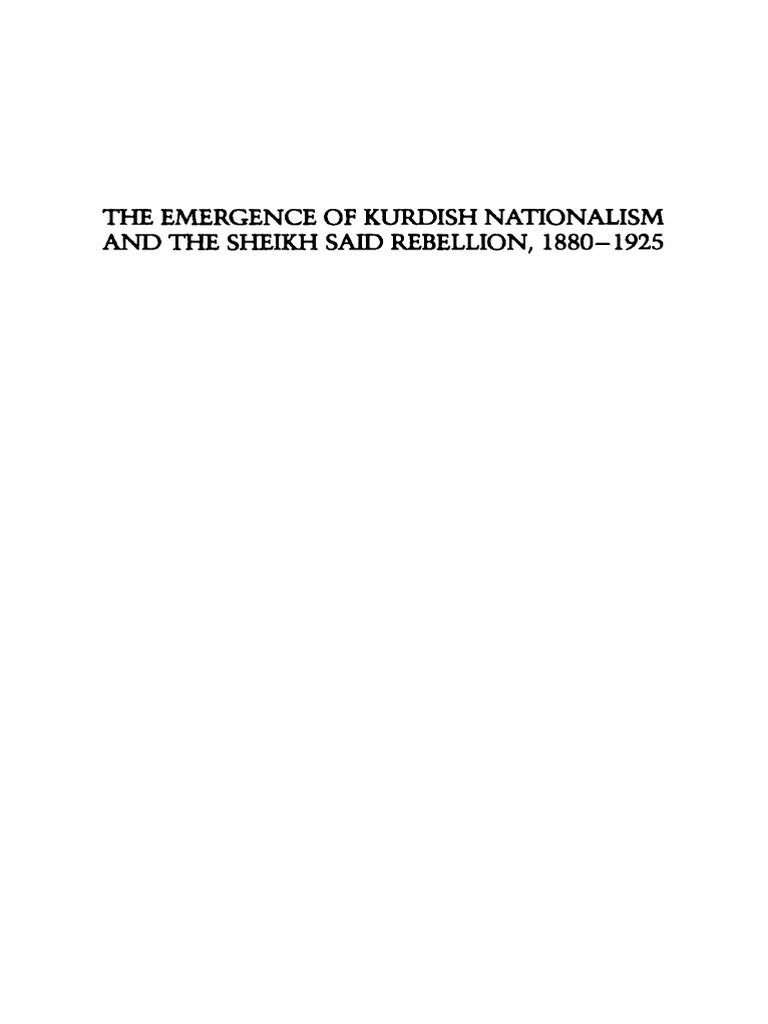 The Emergence of Kurdish Nationalism | PDF | Kurds | Kurdistan