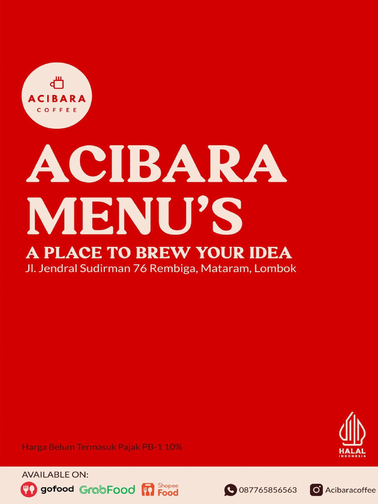 Acibara Menu 2023 | PDF