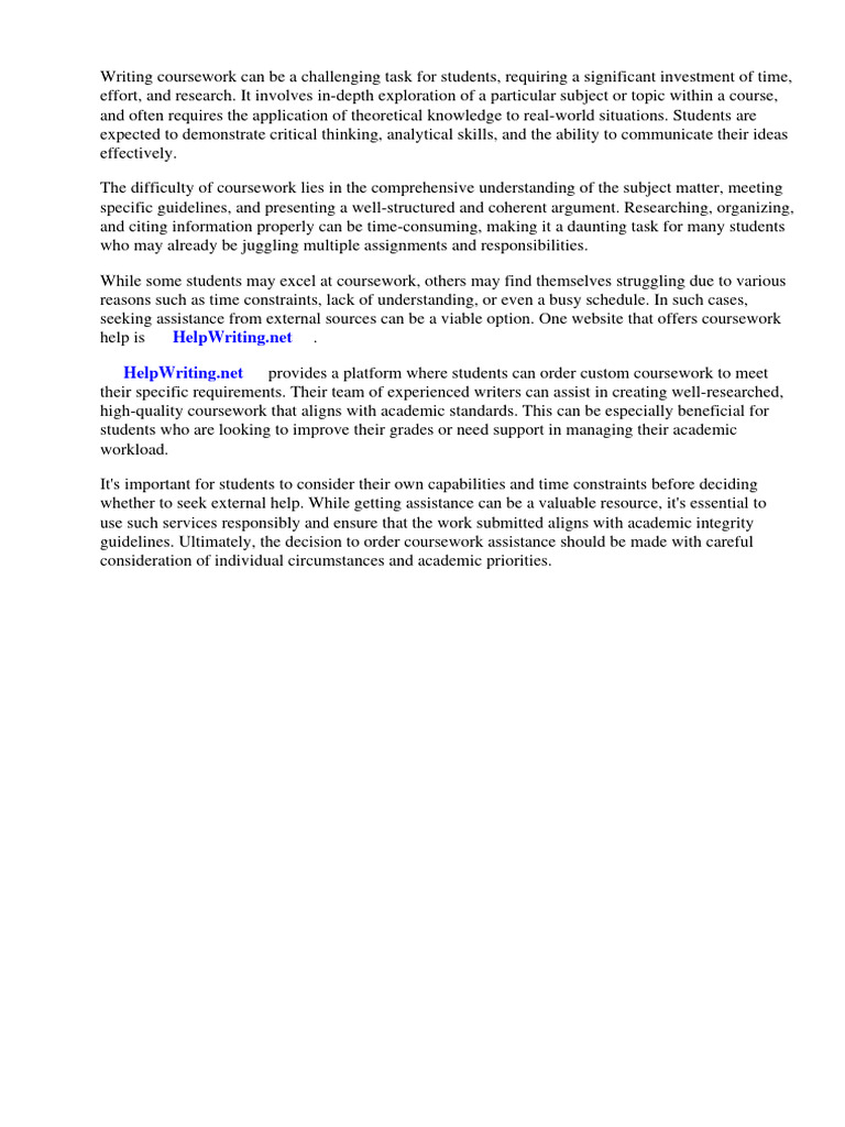 Coursework Vs Project | PDF | Thesis | Thought