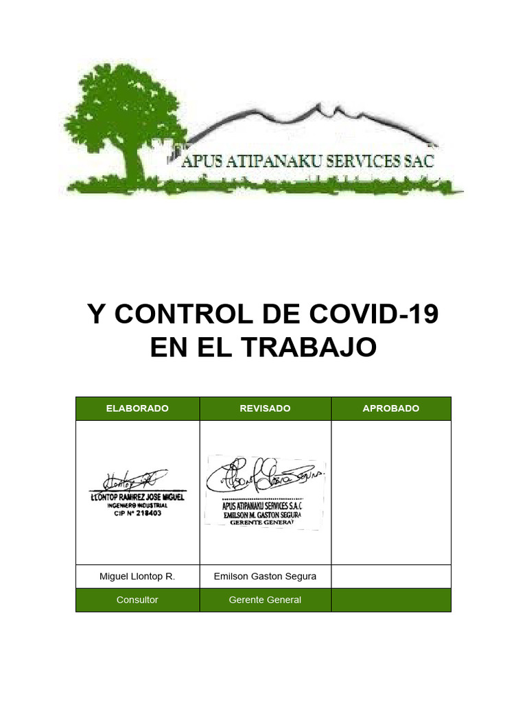 Apus-Pla-Sig-04 V02 Plan para La Vigilancia, Prevención y Control de ... Apus-Pla-Sig-04 V02 Plan para La Vigilancia, Prevención y Control de ...