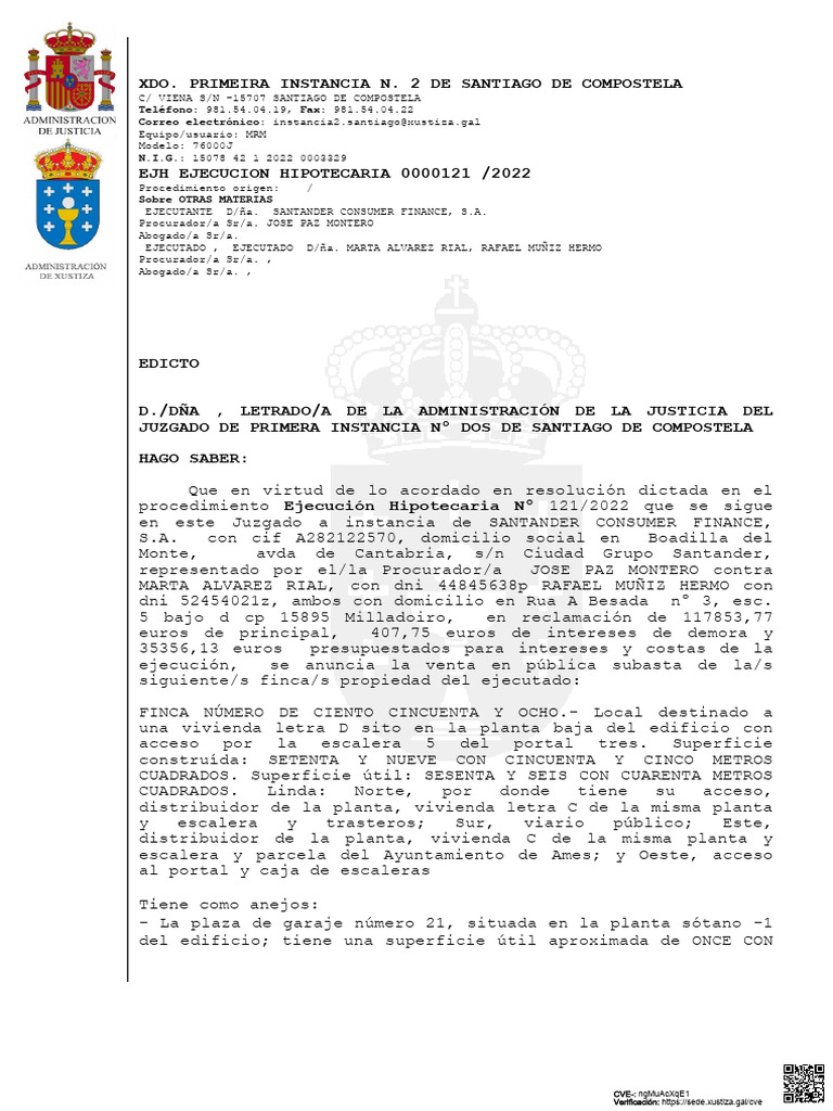 documento1 (4) | PDF | Subasta | Pagos