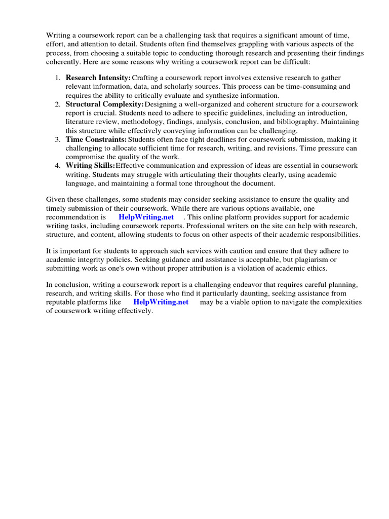 Coursework Report Structure | PDF | Proofreading | Information