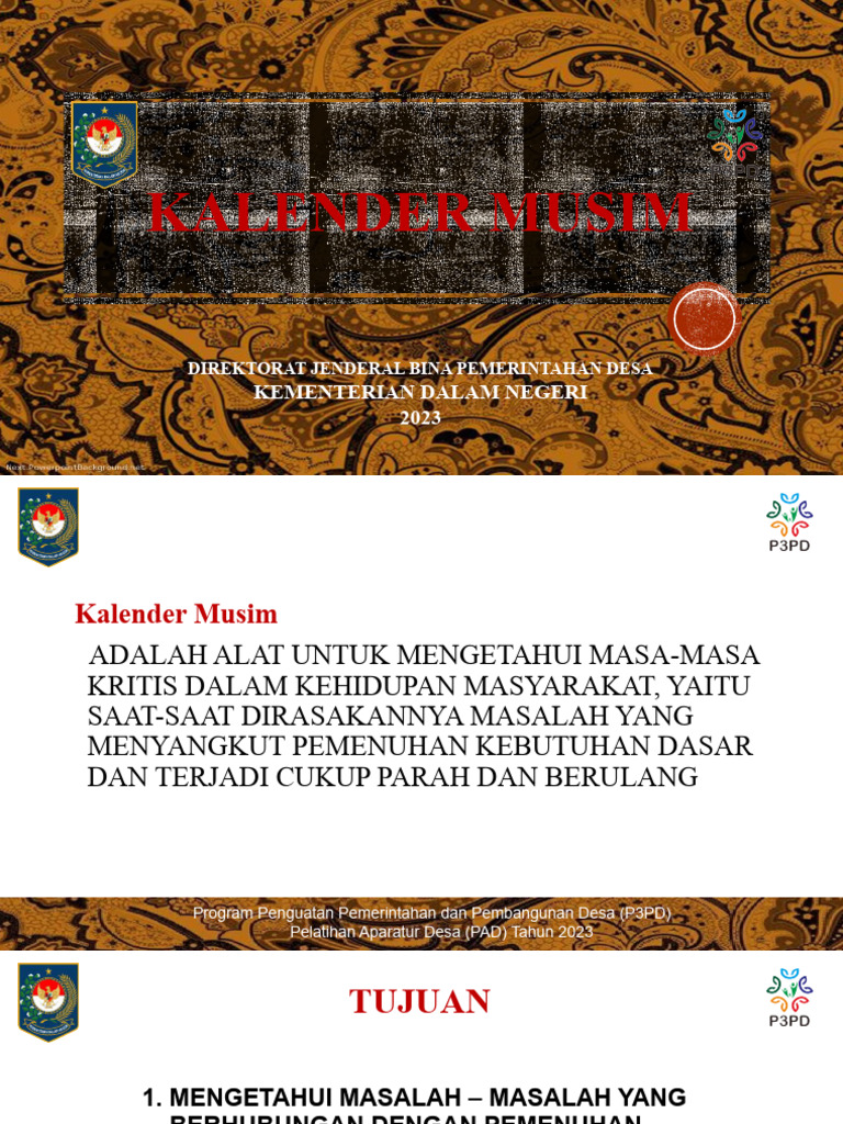 Kalender Musim untuk Pembangunan Desa | PDF