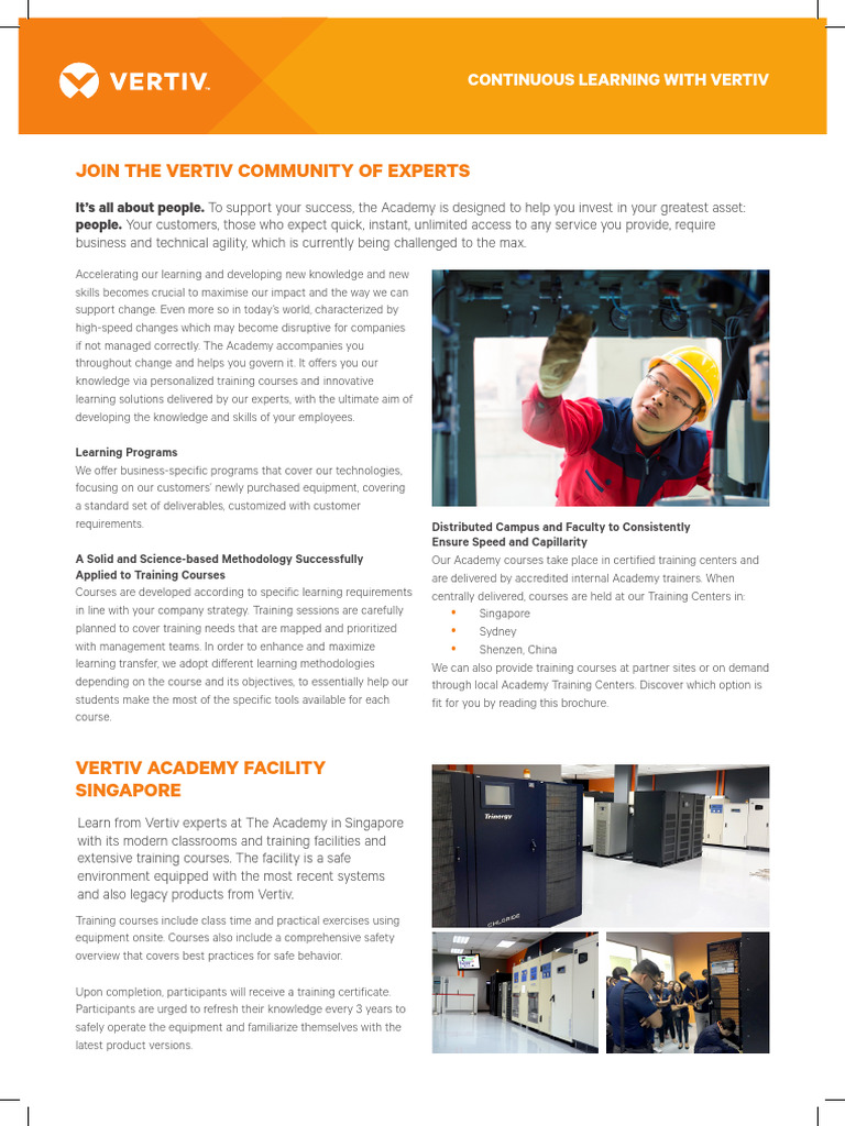 Vertiv Academy Flyer Sea-011019-W-Bleed 257130 0 | PDF | Learning ...