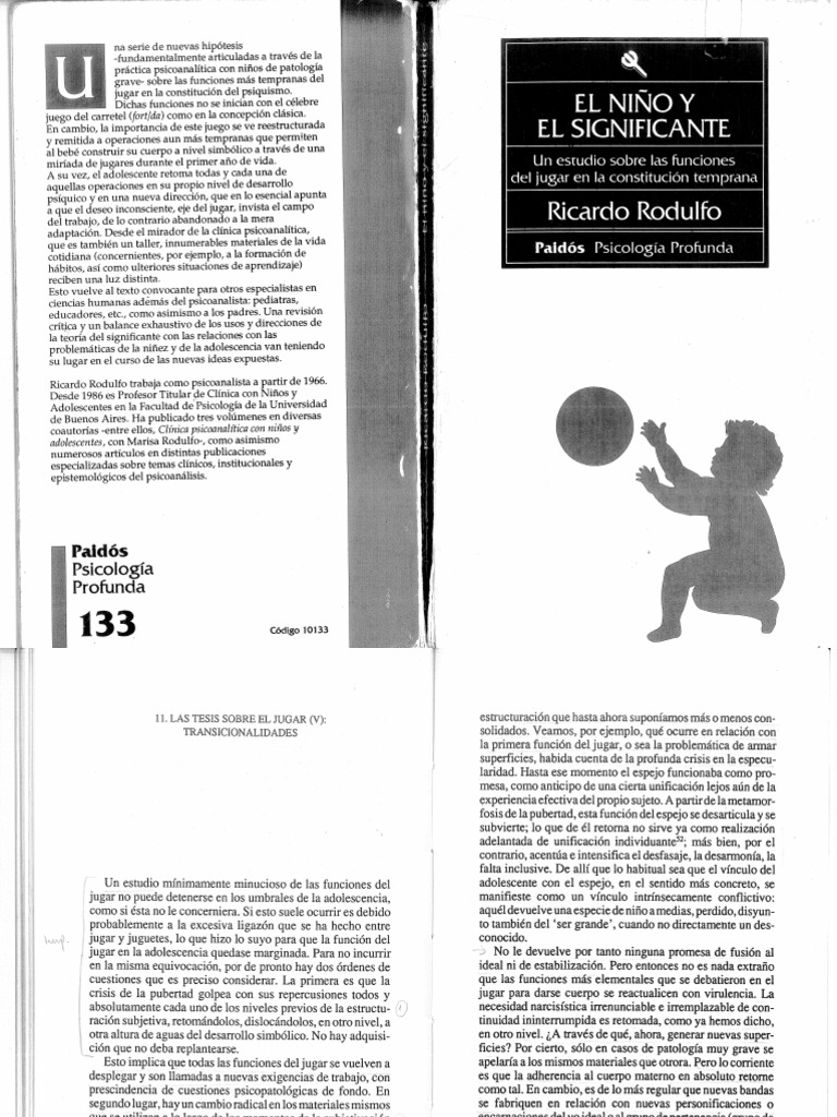 Rodulfo - Las Tesis Sobre El Jugar Transicionalidades | PDF