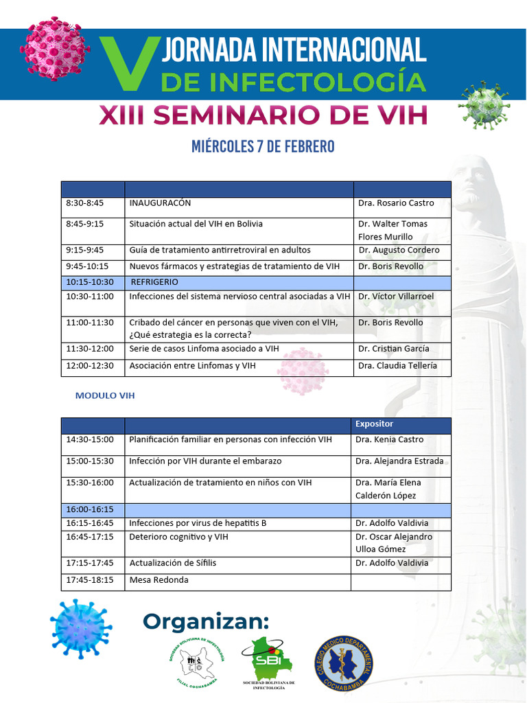 Programa Jornada Infecto 2024 PDF 2 | Descargar gratis PDF | VIH | Inmunología