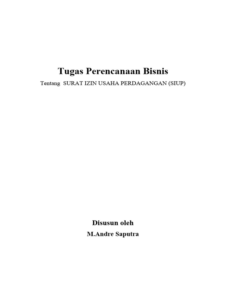 Tugas Perencanaan Bisnis | PDF