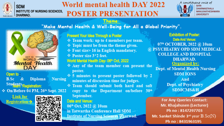 World Mental Health Day 2022 Poster Contest | PDF