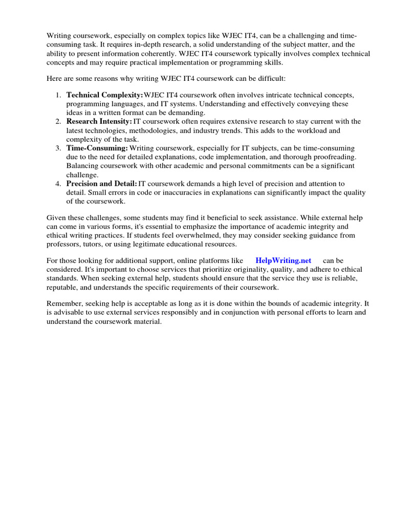 WJEC IT4 Coursework Challenges | PDF | Databases | Facebook