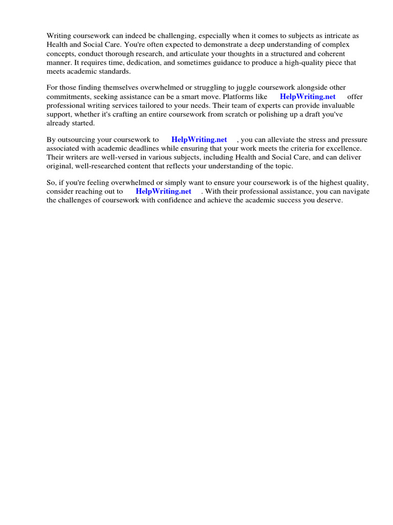 Health and Social Care Gcse Coursework Aqa | PDF | E Bay | Pay Pal