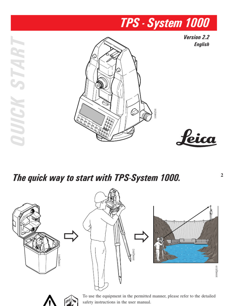 tps1000 Quick Start en | Download Free PDF | Computer Keyboard | Surveying