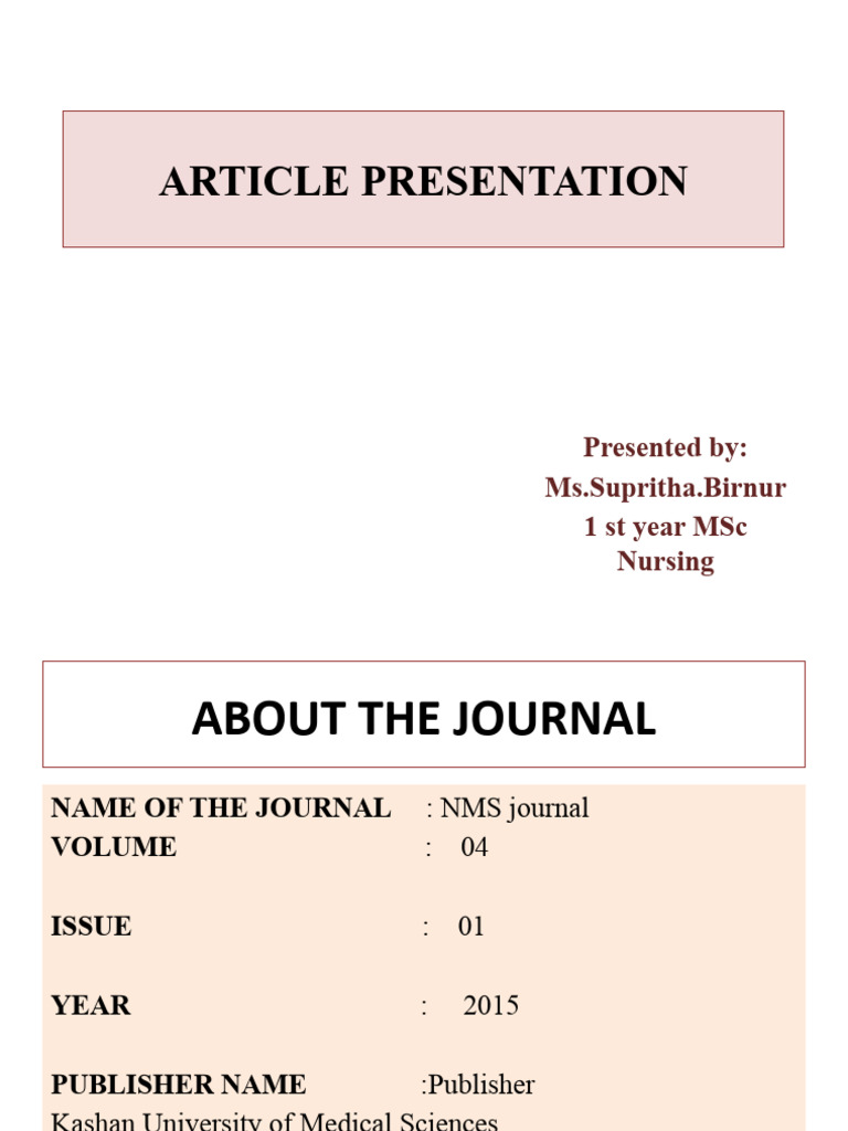 Article Presentation-2 | PDF | Hemodialysis | Chronic Kidney Disease