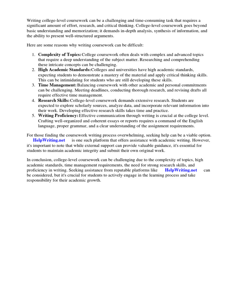 What Does College-Level Coursework Mean | PDF | Postgraduate Education ...