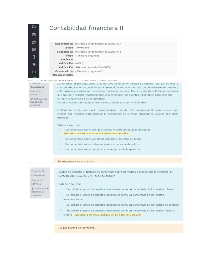 Contabilidad Financiera 2 Puntos Extra Autocalificable 2 | PDF